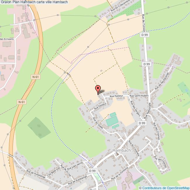 Plan Hambach carte ville Hambach