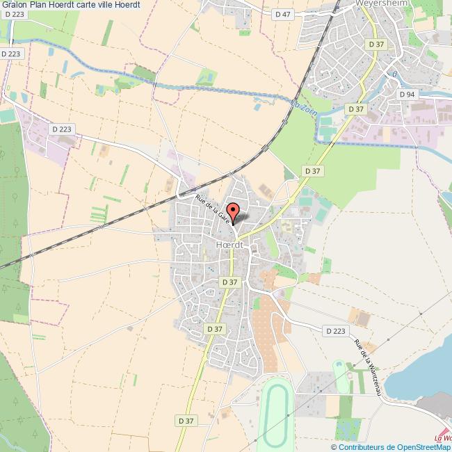 Plan Hoerdt carte ville Hoerdt