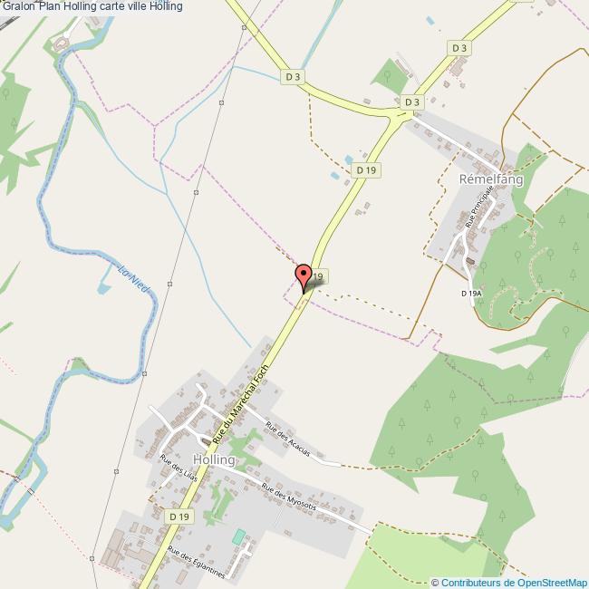 Plan Holling carte ville Holling