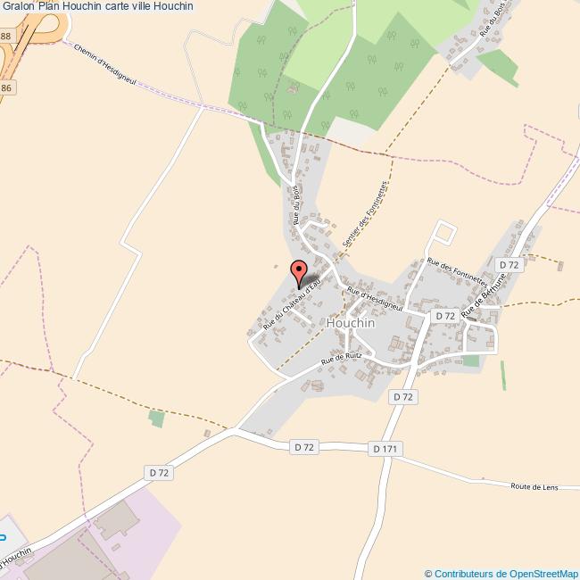 Plan Houchin carte ville Houchin