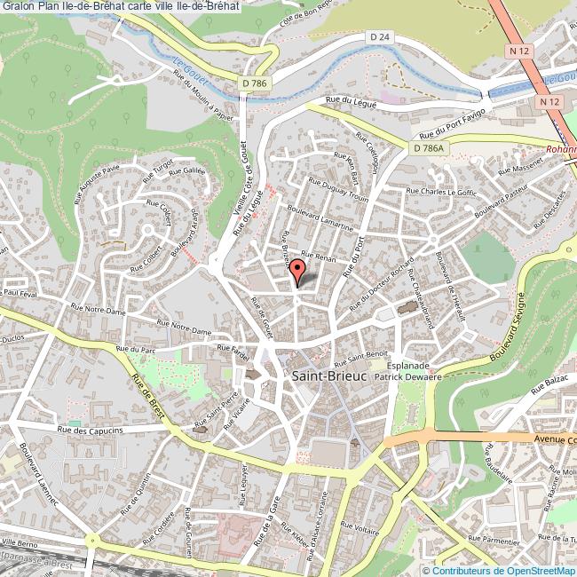 Plan Ile-de-Bréhat carte ville Ile-de-Bréhat