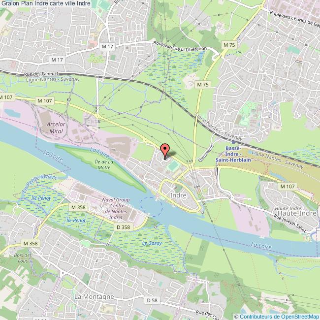 Plan Indre carte ville Indre