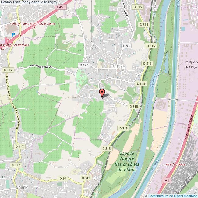 Plan Irigny carte ville Irigny