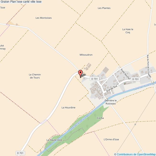 Plan Isse carte ville Isse