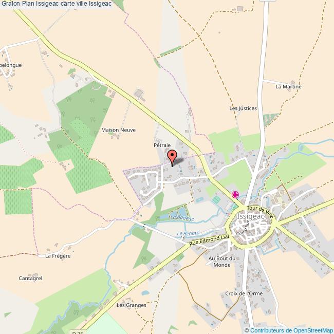 Plan Issigeac carte ville Issigeac