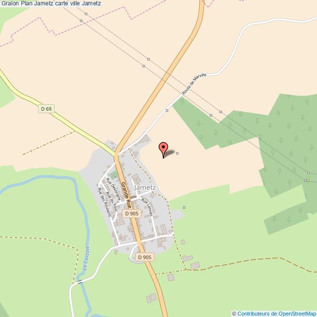 Plan Jametz carte ville Jametz