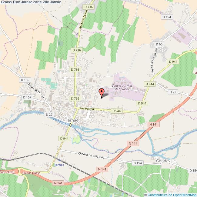 Plan Jarnac carte ville Jarnac