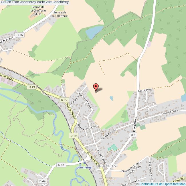 Plan Joncherey carte ville Joncherey
