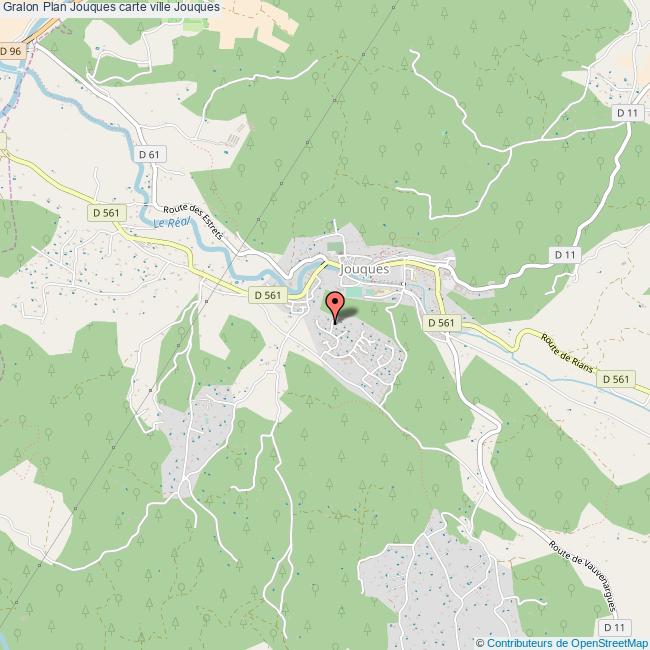 Plan Jouques carte ville Jouques