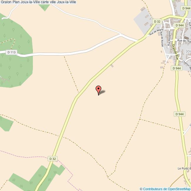 Plan Joux-la-Ville carte ville Joux-la-Ville