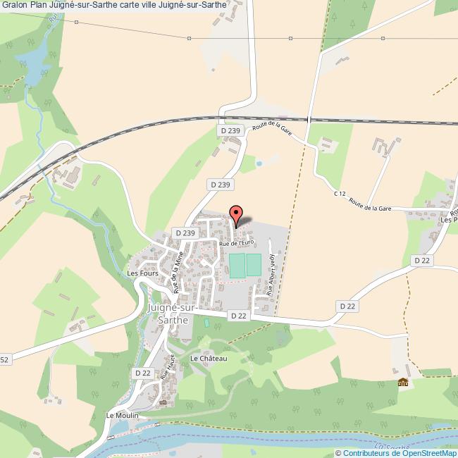 Plan Juigné-sur-Sarthe carte ville Juigné-sur-Sarthe