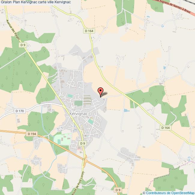 Plan Kervignac carte ville Kervignac