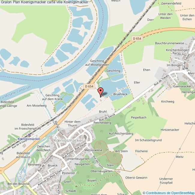 Plan Koenigsmacker carte ville Koenigsmacker