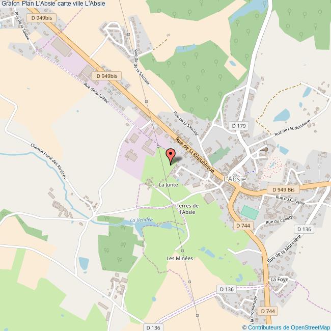 Plan L'Absie carte ville L'Absie