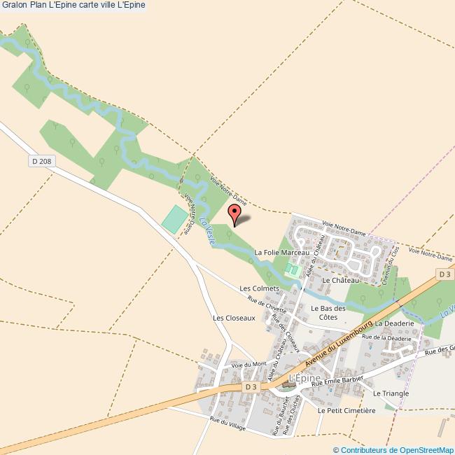 Plan L'Epine carte ville L'Epine
