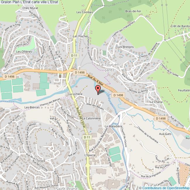 Plan L'Etrat carte ville L'Etrat