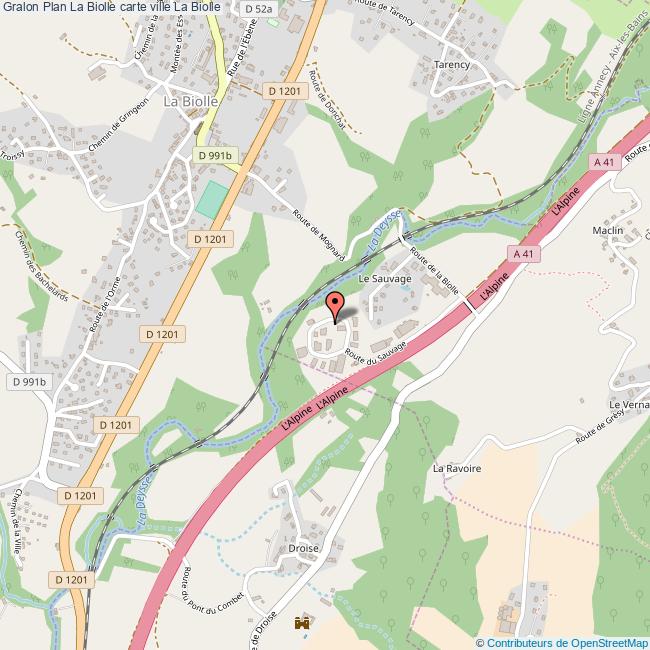 Plan La Biolle carte ville La Biolle