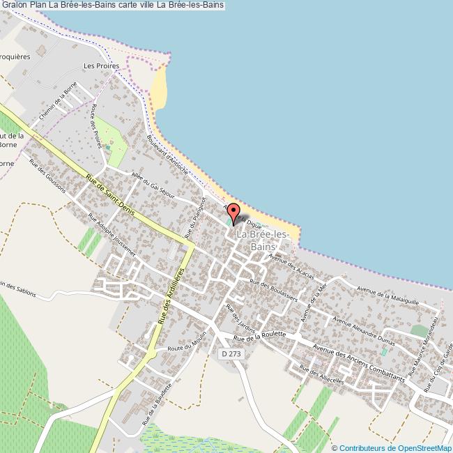 Plan La Brée-les-Bains carte ville La Brée-les-Bains