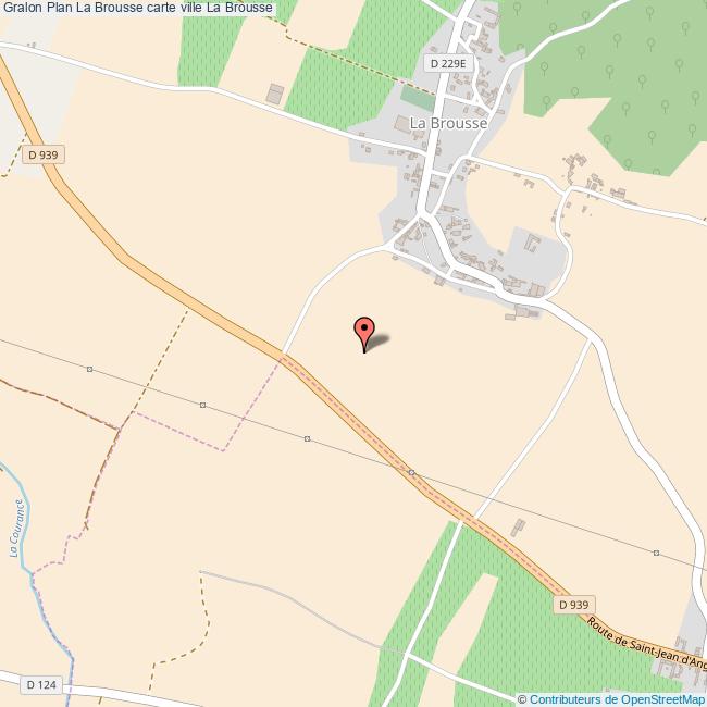 Plan La Brousse carte ville La Brousse