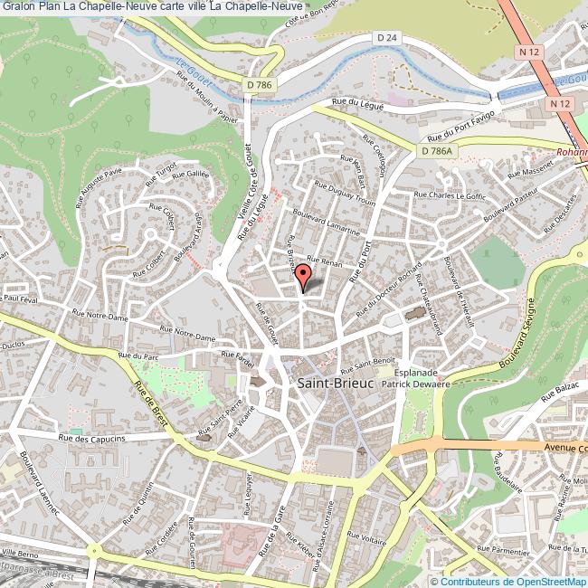 Plan La Chapelle-Neuve carte ville La Chapelle-Neuve