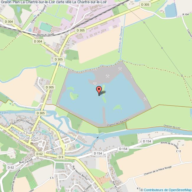 Plan La Chartre-sur-le-Loir carte ville La Chartre-sur-le-Loir