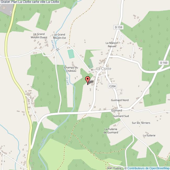 Plan La Clotte carte ville La Clotte