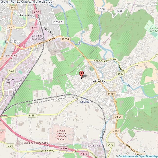 Plan La Crau carte ville La Crau