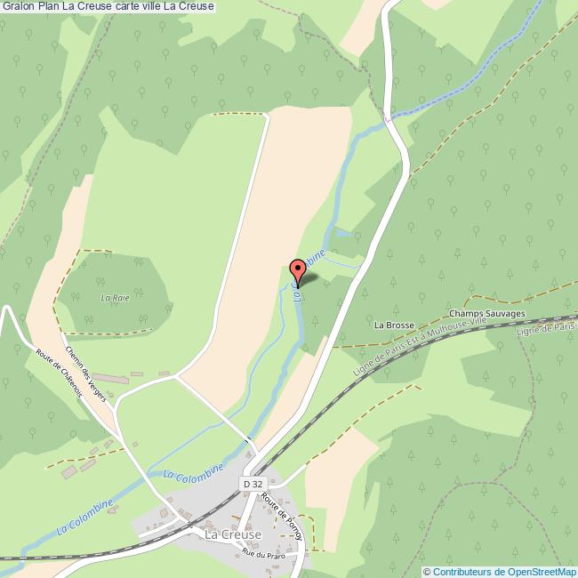 Plan La Creuse carte ville La Creuse