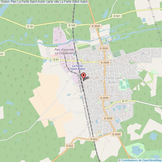 Plan La Ferté-Saint-Aubin carte ville La Ferté-Saint-Aubin