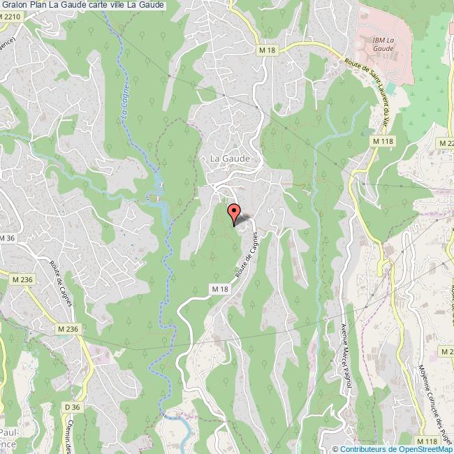 Plan La Gaude carte ville La Gaude