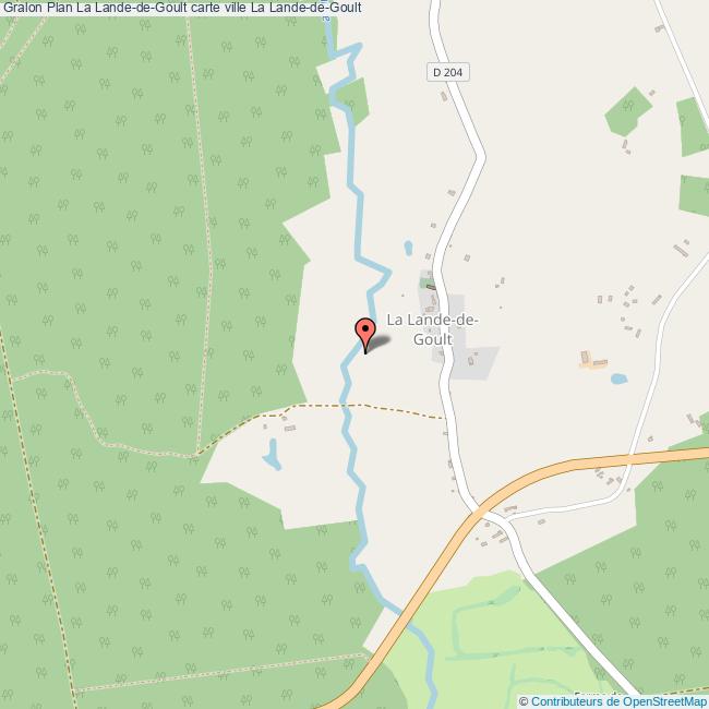 Plan La Lande-de-Goult carte ville La Lande-de-Goult