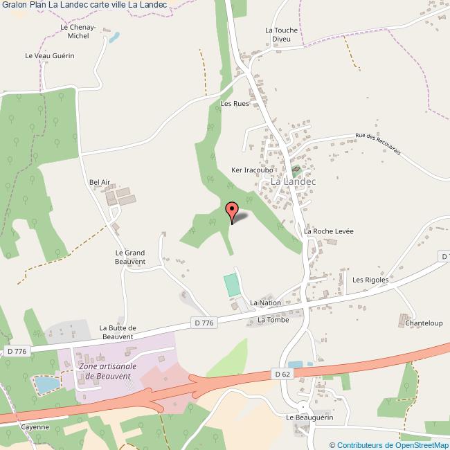 Plan La Landec carte ville La Landec