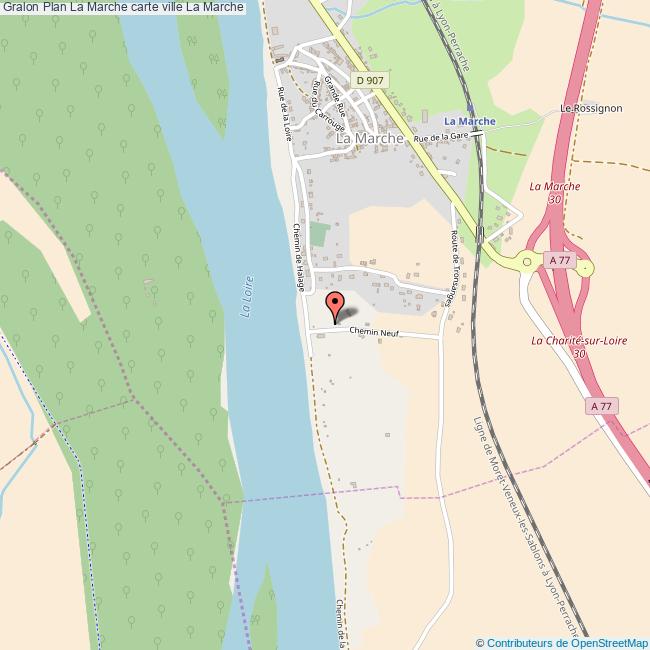 Plan La Marche carte ville La Marche