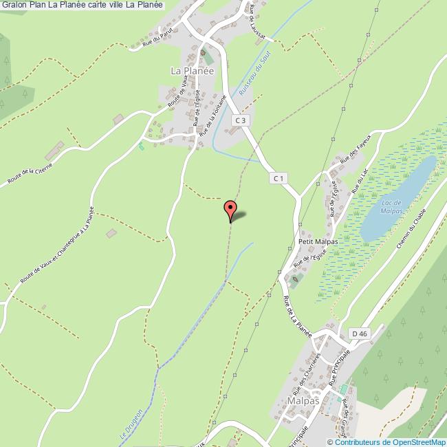 Plan La Planée carte ville La Planée