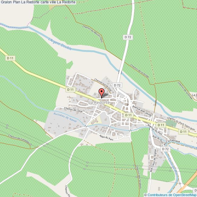 Plan La Redorte carte ville La Redorte