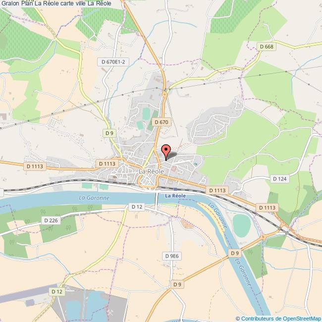 Plan La Réole carte ville La Réole