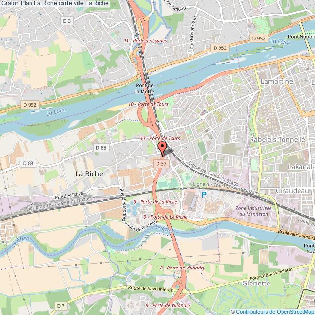 Plan La Riche carte ville La Riche