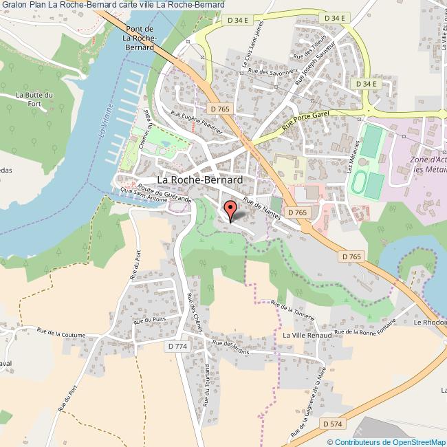 Plan La Roche-Bernard carte ville La Roche-Bernard