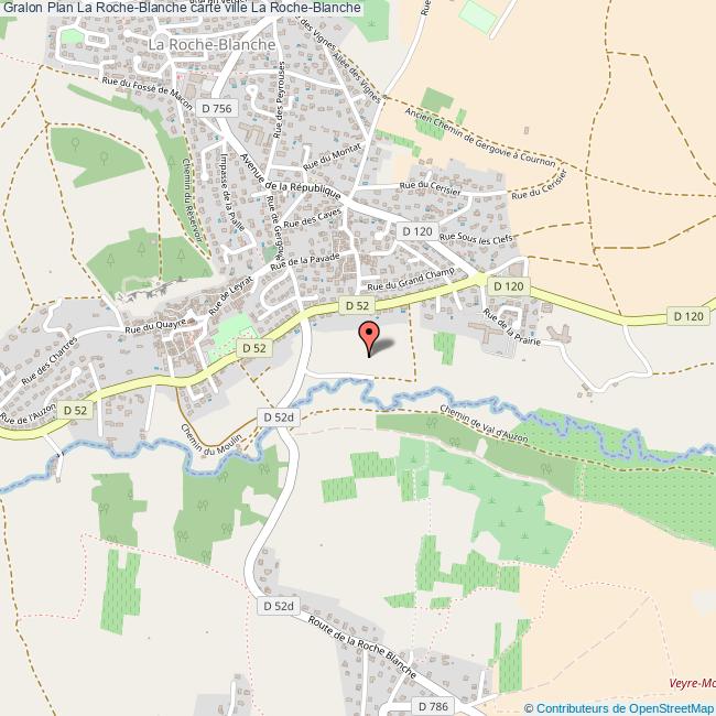 Plan La Roche-Blanche carte ville La Roche-Blanche