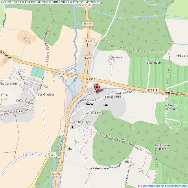 Plan La Roche-Clermault carte ville La Roche-Clermault