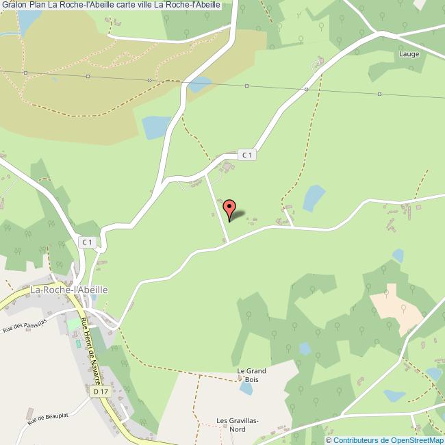 Plan La Roche-l'Abeille carte ville La Roche-l'Abeille
