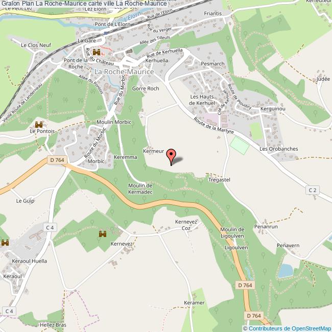 Plan La Roche-Maurice carte ville La Roche-Maurice
