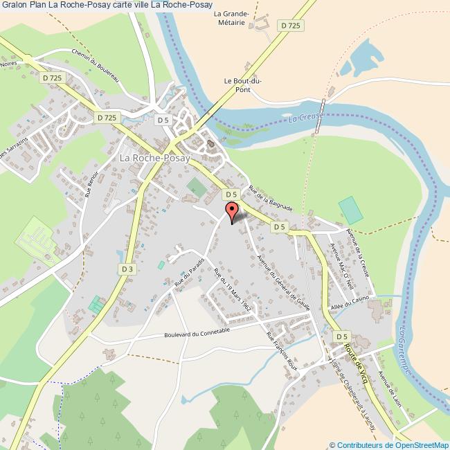 Plan La Roche-Posay carte ville La Roche-Posay