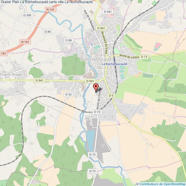 Plan La Rochefoucauld carte ville La Rochefoucauld