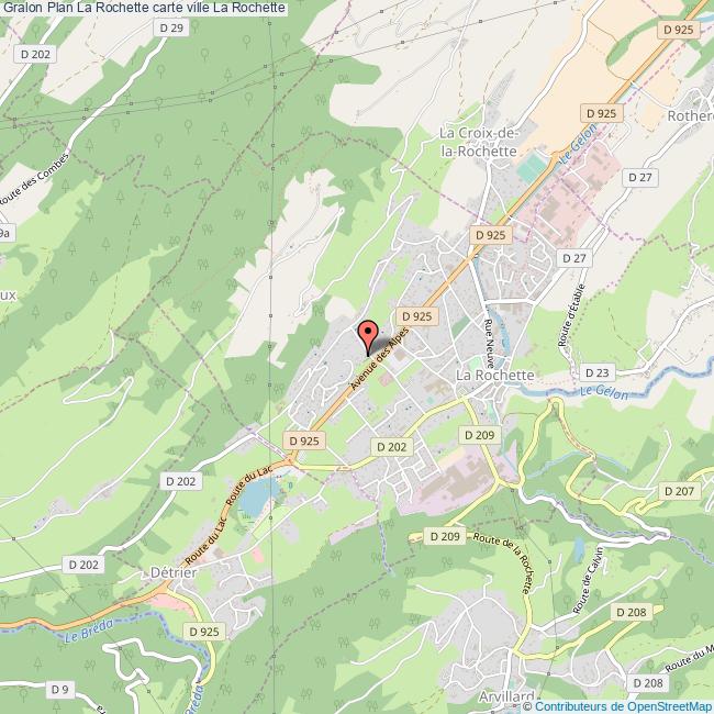 Plan La Rochette carte ville La Rochette