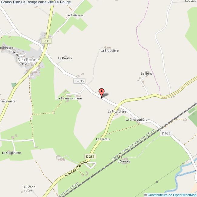 Plan La Rouge carte ville La Rouge