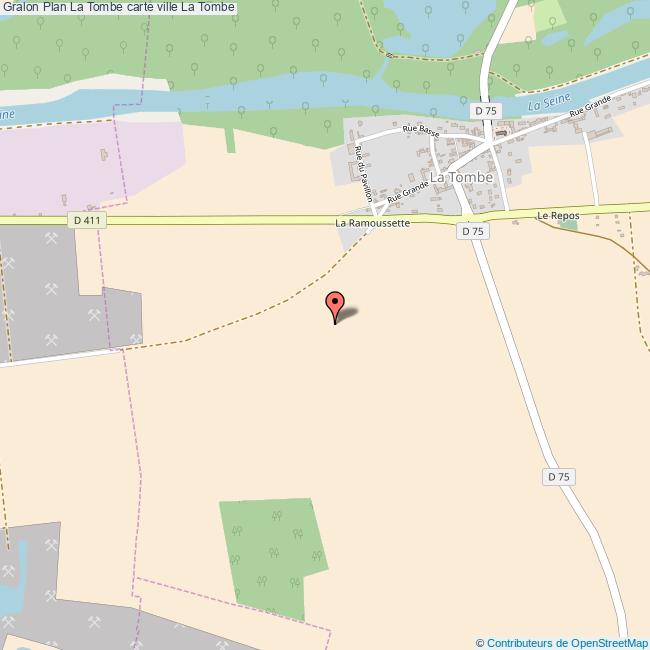 Plan La Tombe carte ville La Tombe