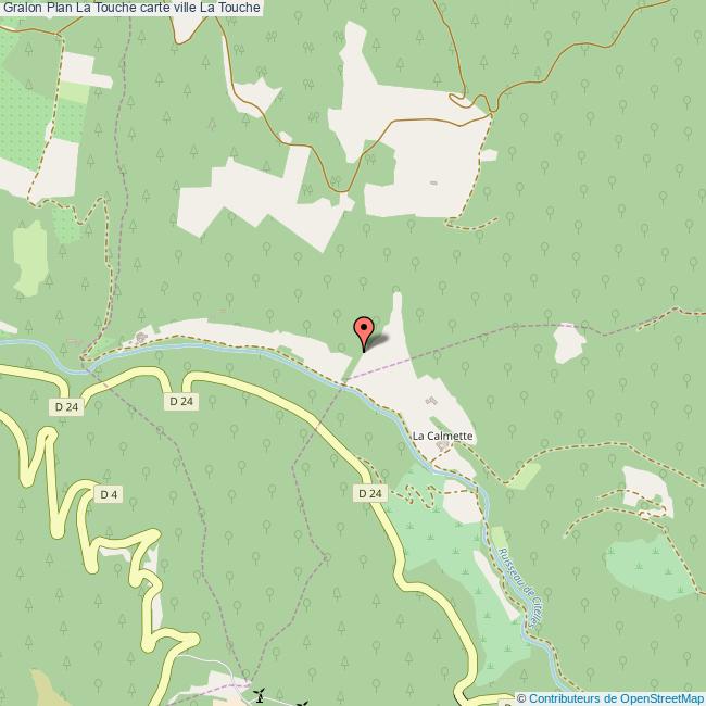 Plan La Touche carte ville La Touche
