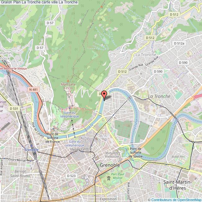 Plan La Tronche carte ville La Tronche