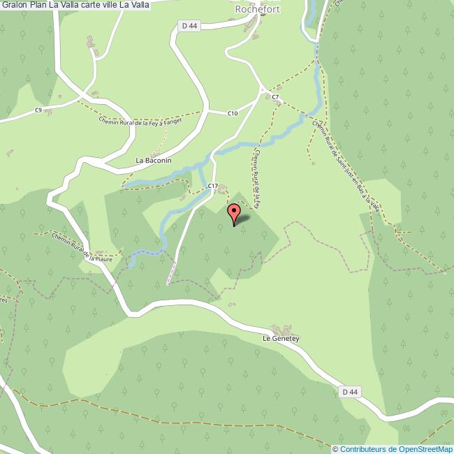 Plan La Valla carte ville La Valla